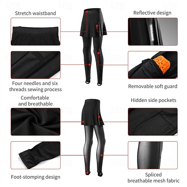 WOSAWE Summer Knight Women's Tight Cycling Pants Motorcycle Style Armor ...