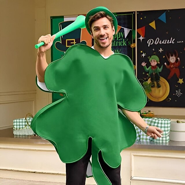 St. Patrick 2026 Clover Shamrock Lucky Irish Carnival Fancy Costume ...