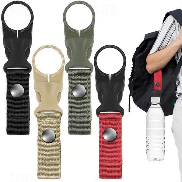 4/8Pcs Nylon Water Bottle Buckle Holder Hook, Adjustable Hanging Strap ...