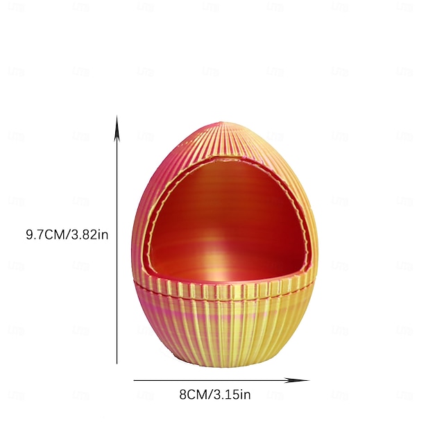 3D Printed Easter Eggs with Snake Inside, Eggs with 3D Printed Crystal ...