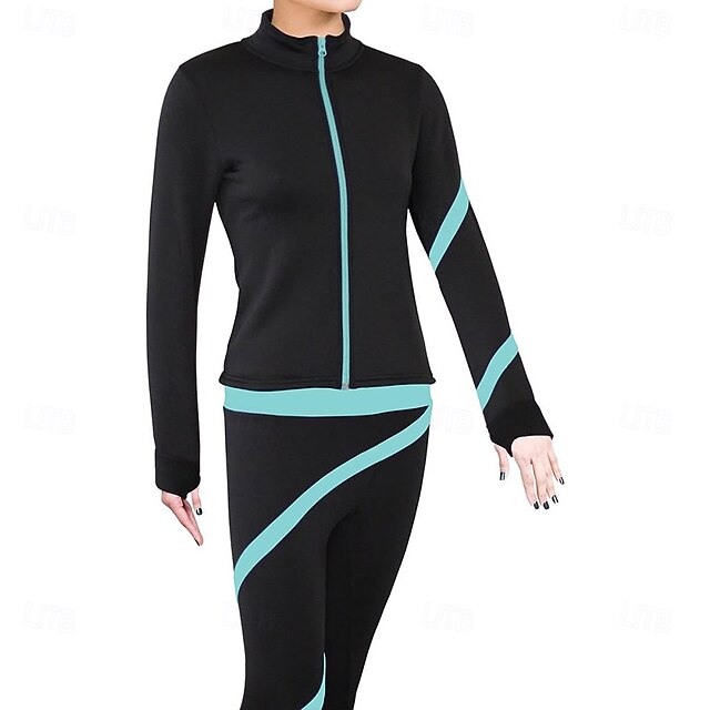 Figure Skating Fleece Jacket Women's Girls' Ice Skating Jacket Top ...
