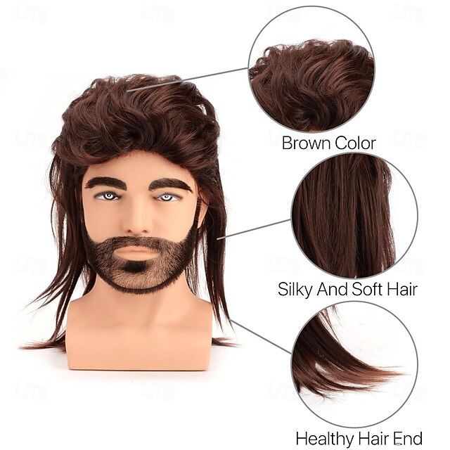 Pop Rock 70s & 80s Funny Wig for Men 2025 - $29.99