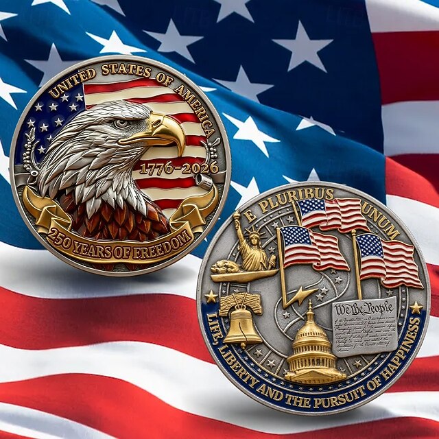 United States Commemorative Coin Metal U.S 250 Years of Freedom ...