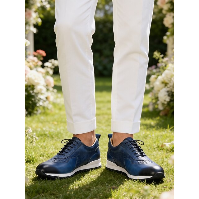 Men's Classic Casual Leather Suede Italian Full-Grain Cowhide Slip ...