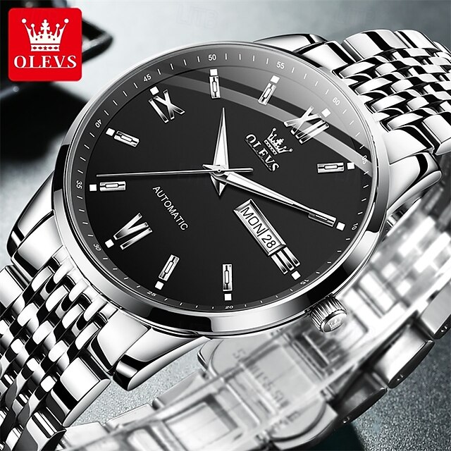 The New Olevs Men'S Business Watch With Luminous Calendar Day Display ...