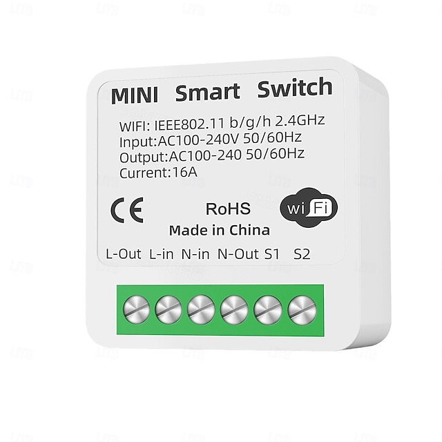 AC100V 220V 1CH WIFI Smart Switch 10A Relay Receiver 110V Power ON OFF ...