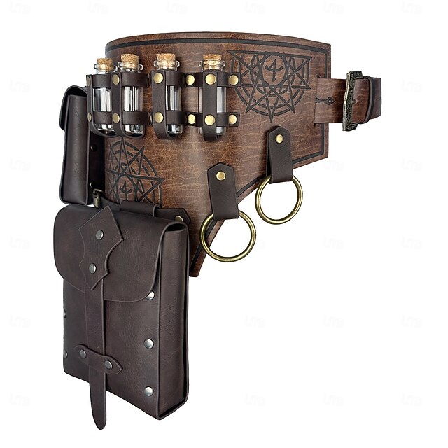 Set Retro Vintage Medieval Renaissance Waist Belt Sword Holder Belt ...