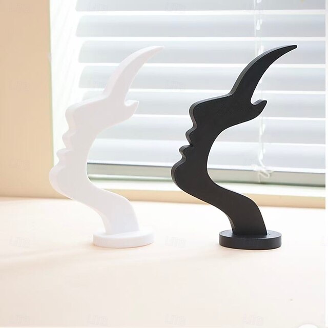 2PCS Face Shape Eyeglasses Holder Stand, Minimalist Black Glasses ...