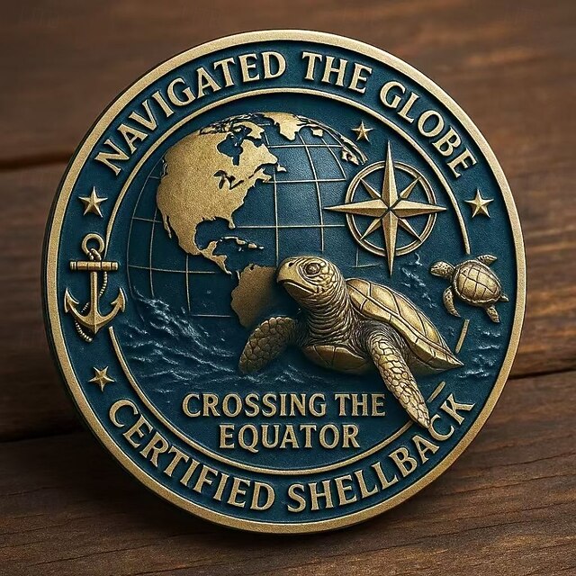 Navy Shellback Challenge Coin Commemorative Coin, U.S. Navy Shellback ...