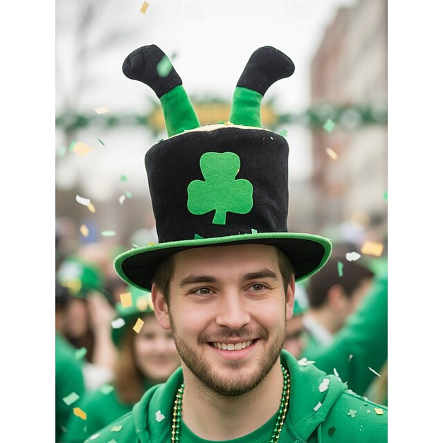 Men's St. Patrick's Day Novelty Leprechaun Legs Hat – Soft Plush ...