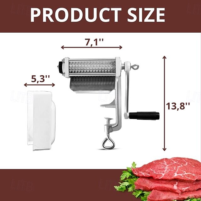 Commercial Manual Meat Tenderizer Machine, Heavy Duty Meat Cuber, Quick ...