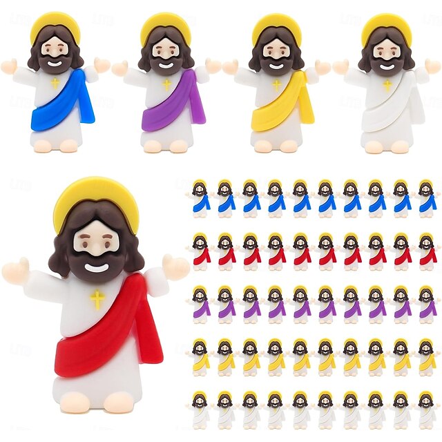 50/100pcs Little Jesus Figures, Mini Jesus Figurines in Bulk Easter ...