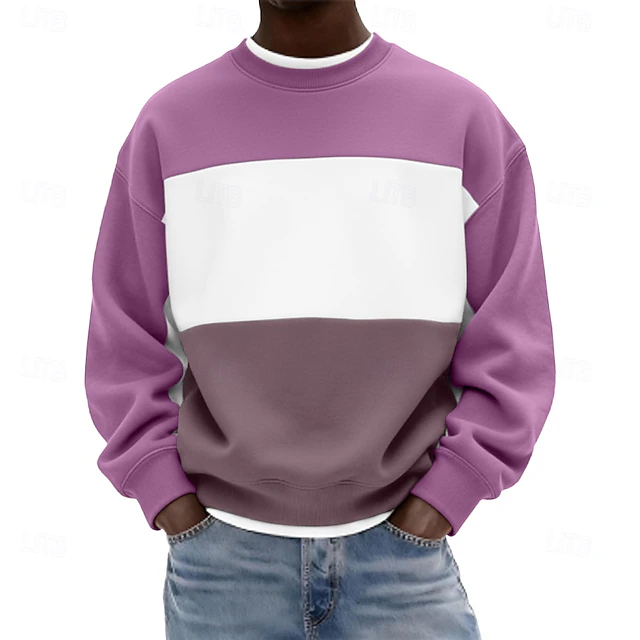 Men's Sweatshirt Pullover Hoodie Sweatshirt Blue Purple Brown Green ...