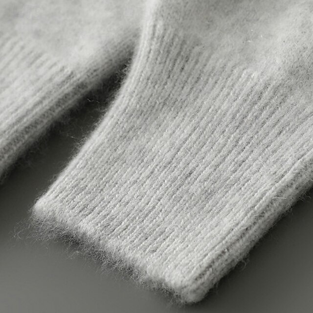Homme Pull Pull en laine Côtelé Tricoter Hauts Réguliers Tricoté Uni ...