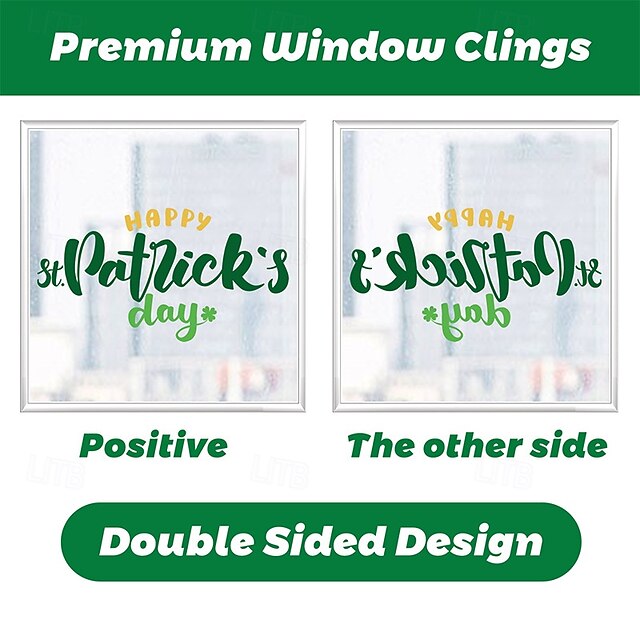 9 Sheets St. Patrick's Day Window Clings, Shamrock Leprechaun Shoe ...