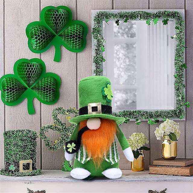 St. Patrick's Day Plush Leprechaun Handcrafted Lucky Irish Leprechaun ...