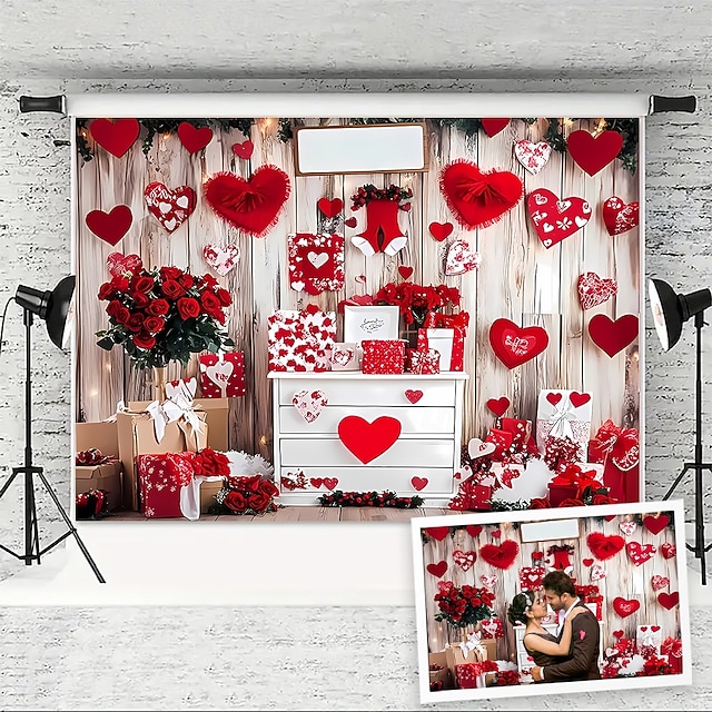 Valentine's Day Tapestry Banners Blanket Rose Love Heart Cute Romantic ...