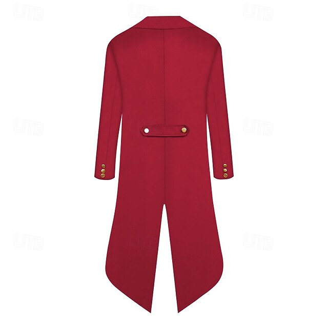 Retro Vintage Medieval Renaissance Coat Tailcoat Long Sleeves Prince ...