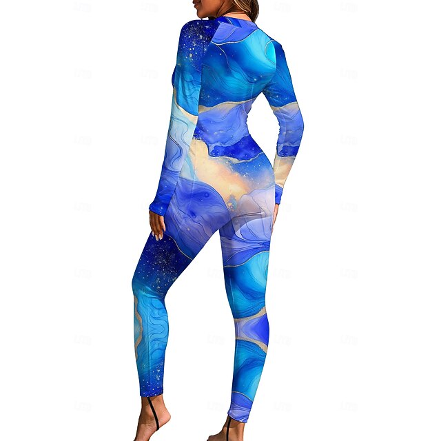 Women's Regular Rash Guard Full Body Rash Guard Bathing Suit Marble ...