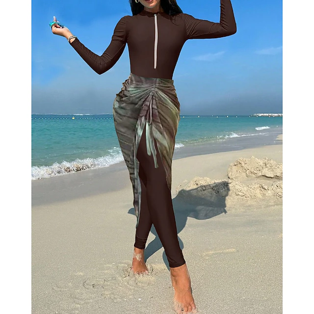 Women's Rash Guard Bathing Suit Swimsuits Tropical Ultra Light (UL) UV ...