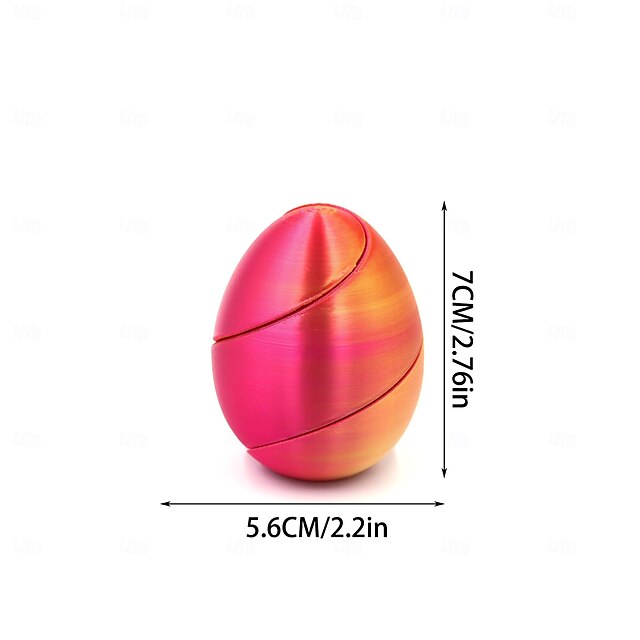 3D Printed Spiral Anxiety Relief Easter Egg, Unique Sensory Fidget Toys ...