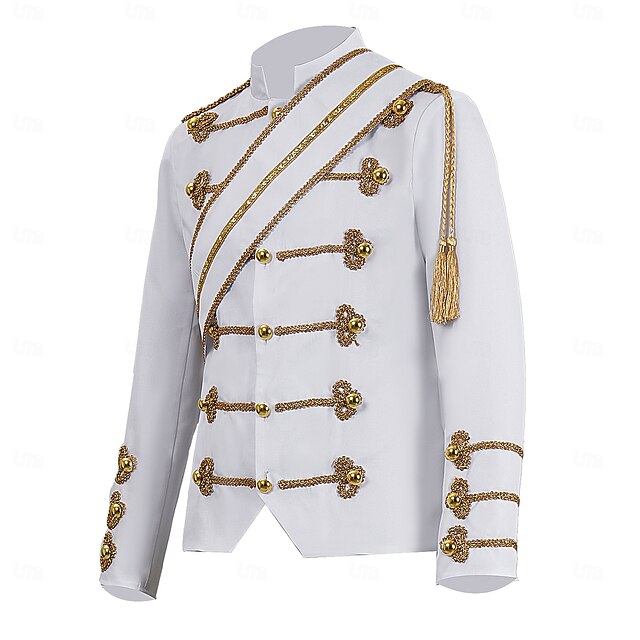 Retro Vintage Rococo Coat Masquerade Circus Jacket Long Sleeves Prince ...