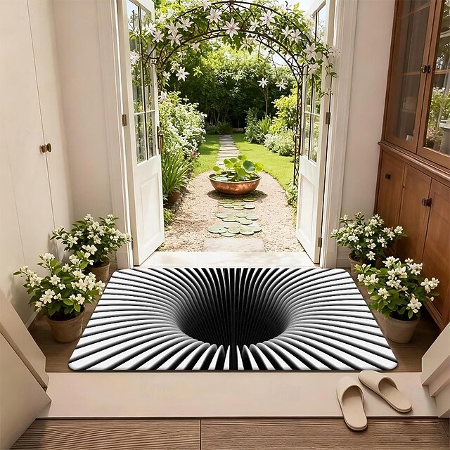 Doormat 3D Optical Illusion, 2D Flat Print, Non-Slip Entrance Mat ...