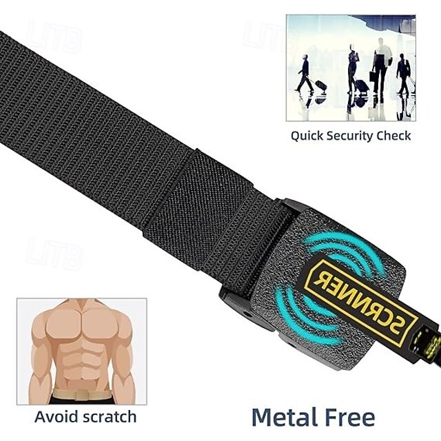 6-Pack Non-Metallic Non-Magnetic Buckle Nylon Belt Tactical Nylon Belts ...