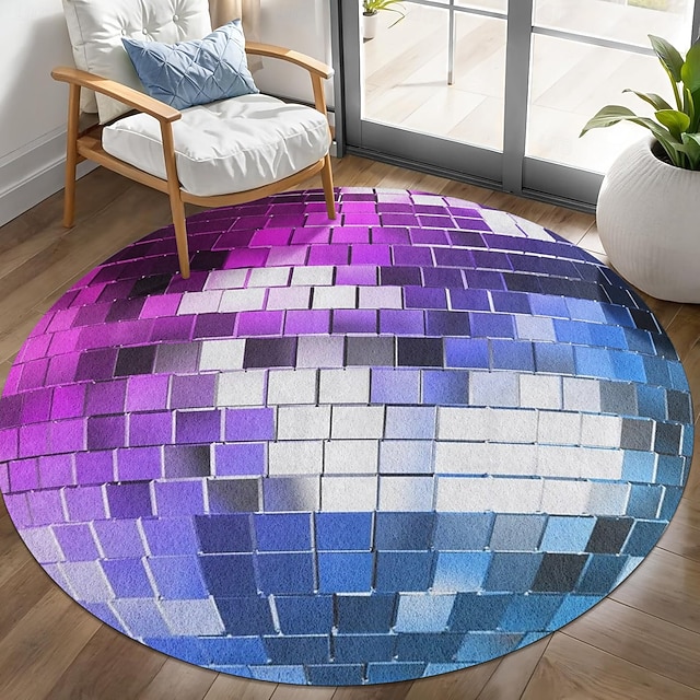 3D Optical Illusion Area Rug Visual Trap Floor Mat Non Slip Laser Light ...