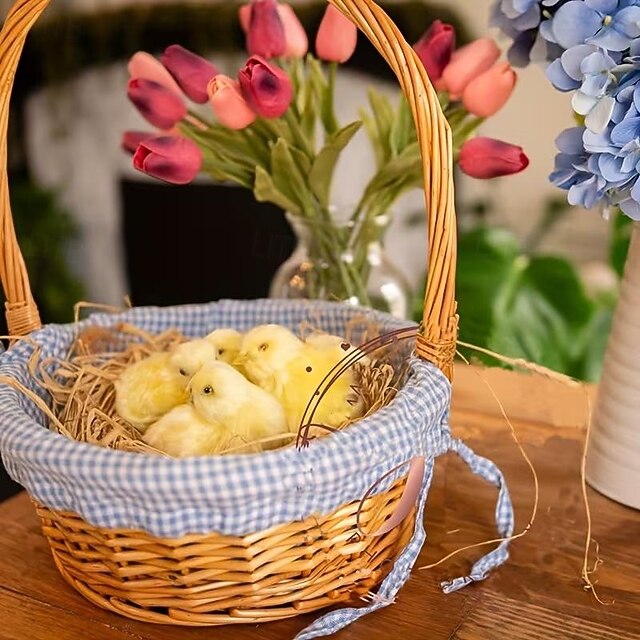 6pcs Easter Chick Decorative Collectible Figurines Essential Spring ...