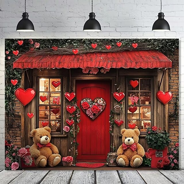 Valentine's Day Tapestry Banners Blanket Rose Love Heart Cute Romantic ...