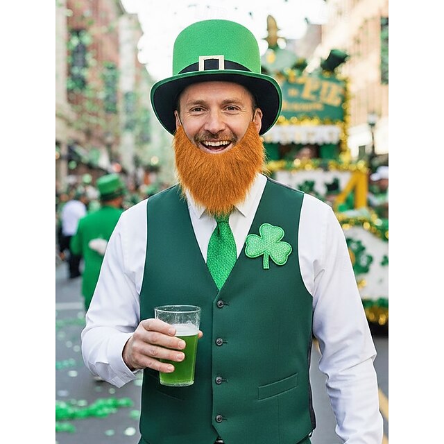 Men's St. Patrick's Day Leprechaun Costume Accessory Set, Polyester ...