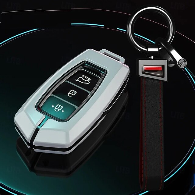 TPU Key Fob Cover Case with Leather Keychain for [Car Brand/Model e.g ...