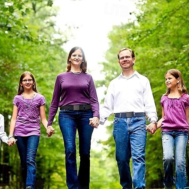 6-Pack Non-Metallic Non-Magnetic Buckle Nylon Belt Tactical Nylon Belts ...