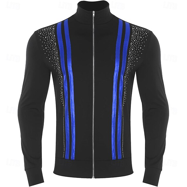 Figure Skating Jacket with Pants Men's Boys' Ice Skating Outfits Black ...