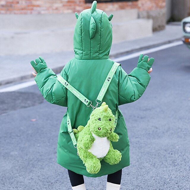 Kids Girls' Down Jacket Puffer Jacket Cartoon Sports Pocket Keep Warm ...