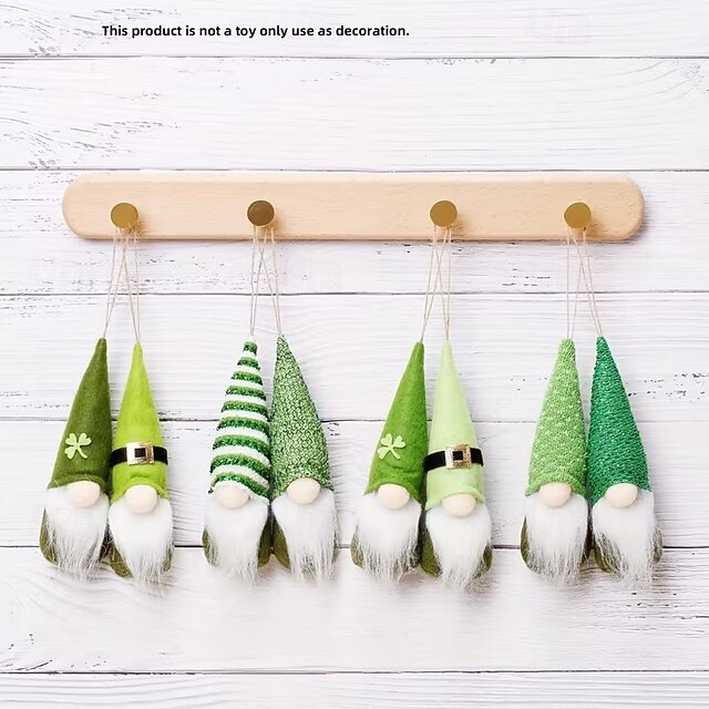 4/8pcs St. Patrick's Day Gnome Hanging Decorations - Festive Irish ...