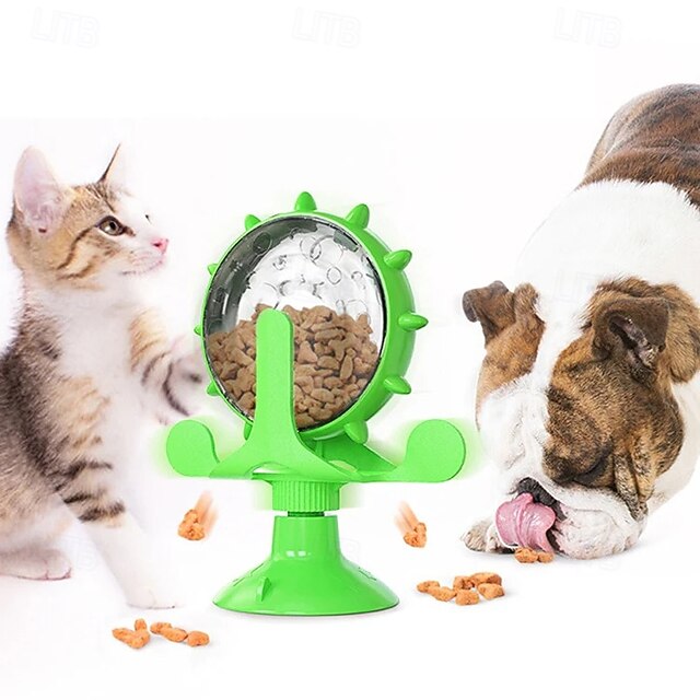 Cat Toy, Food Dispenser with Suction Cup Base and Leaking Hole, Used ...