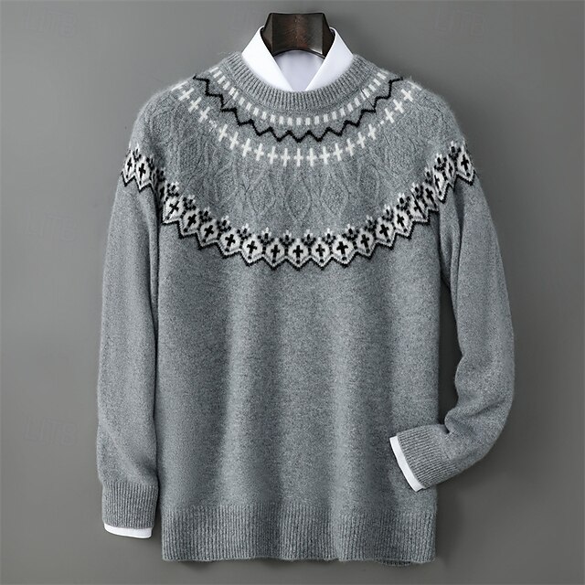 Homme Pull Pull Tricoté Côtelé Tricoter Hauts Réguliers Tricoté ...