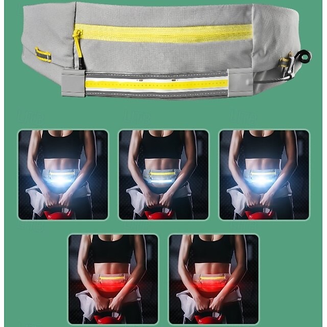 COB Belt Light Breathable LED Waist Bag Light with 5 Modes Red Back ...