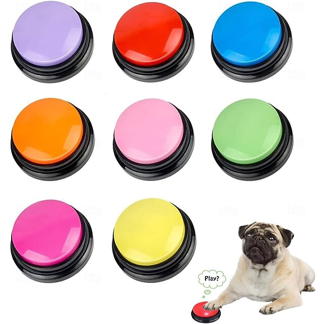 1 Pack Voice Recording Button for Communication Pet Training Buzzer, 30 ...