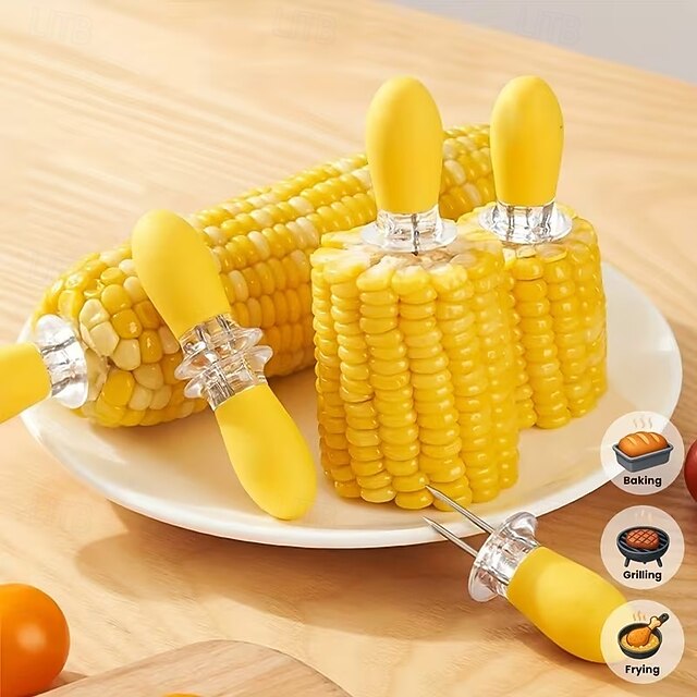 8-Piece Multifunction Corn Skewers Set Stainless Steel BBQ Corn Sticks ...