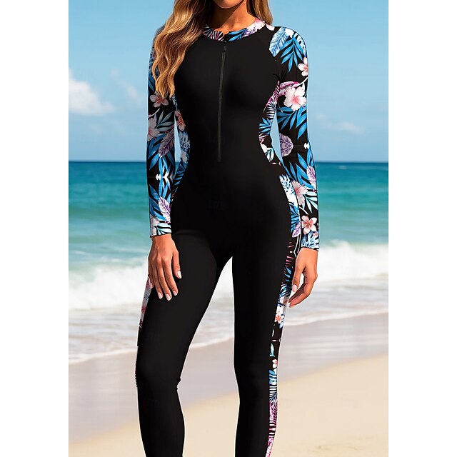 Women's Rash Guard Full Body Rash Guard One Piece Surfing Suit Floral ...
