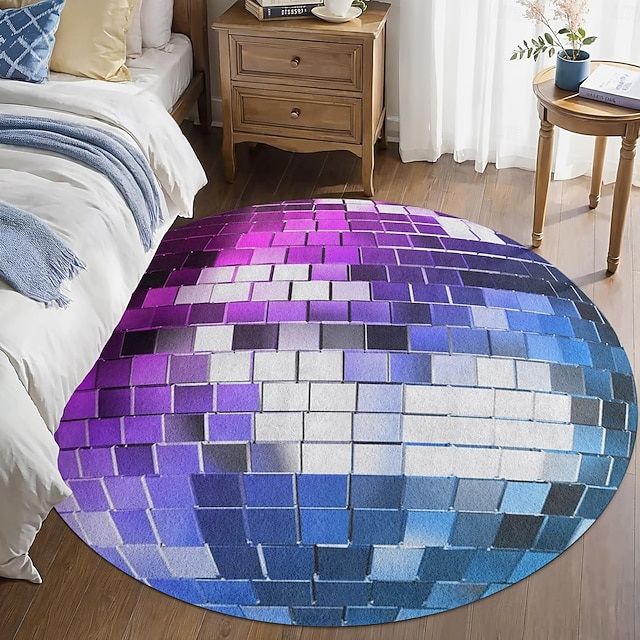 3D Optical Illusion Area Rug Visual Trap Floor Mat Non Slip Laser Light ...