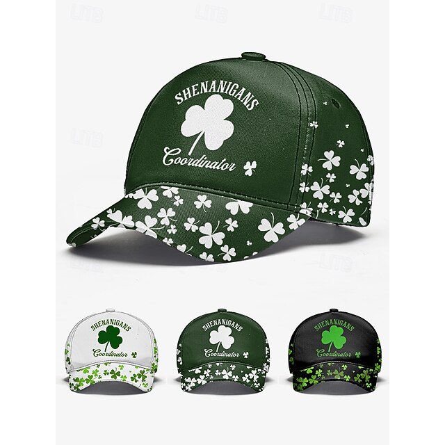 Men's Polyester Cap, 'Shenanigans Coordinator' with Shamrock Print ...
