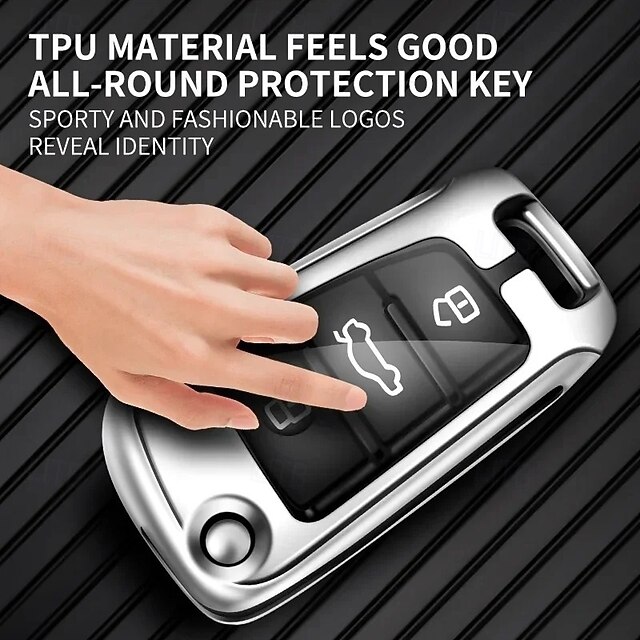 Zinc Alloy Leather Car Remote Control Key Case Cover Holder Shell For ...