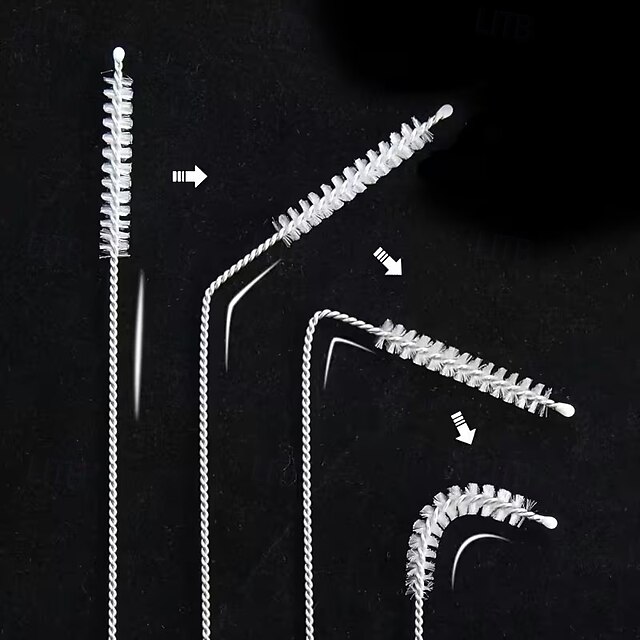 5/10PCS Straw Cleaning Brush Stainless Steel Tube Cleaning Brush Long ...