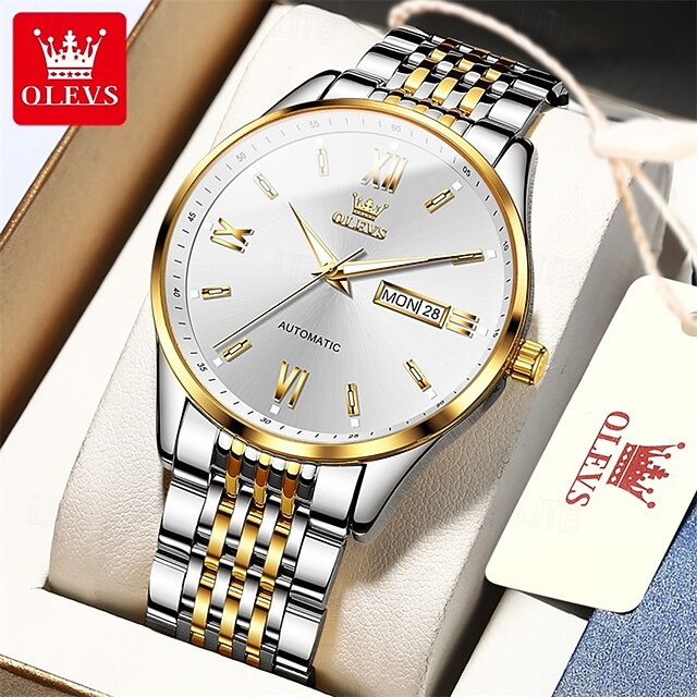 The New Olevs Men'S Business Watch With Luminous Calendar Day Display ...