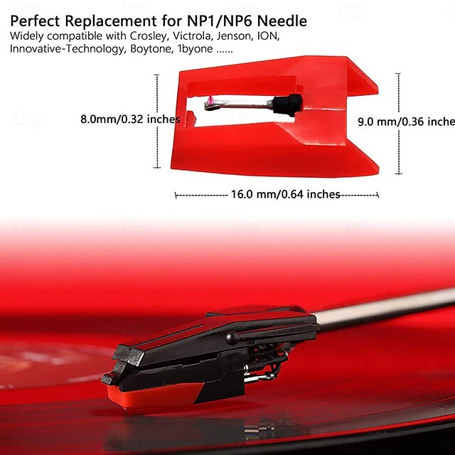 4Pcs Record Player Needles Universal Replacement Stylus Needles ...