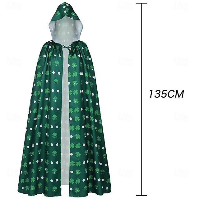 Saint Patrick 2026 Elfe Irlandais Carnaval Cape Cosplay Adulte Homme ...